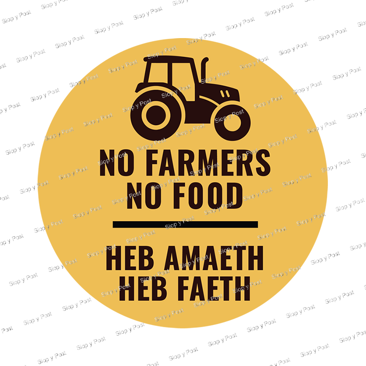 No Farmers No Food - vinyl graphic – Siop Y Post