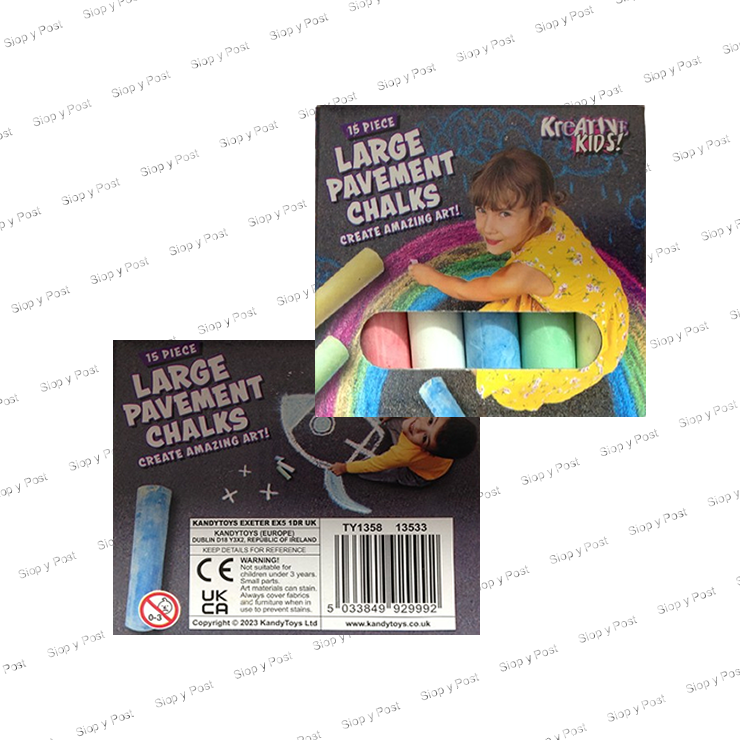 Large pavement chalks 15 pack – Siop Y Post
